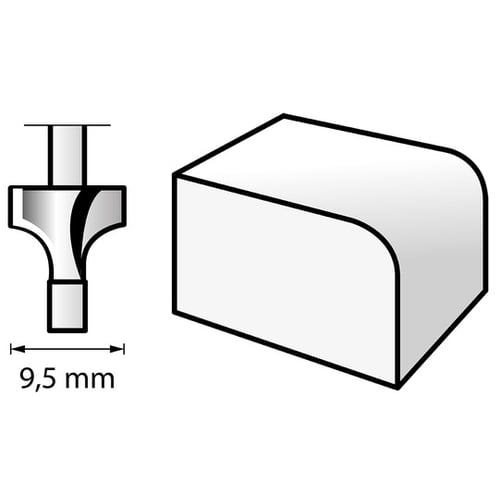 Dremel - 1Pc Corner Rounding Router Bit (HSS) 9,5 mm (615) | 2615061532 ...