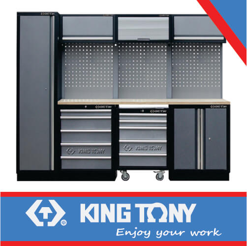 KING TONY - KING TONY GARAGE STORAGE CABINETS SET BLACK + GREY ...