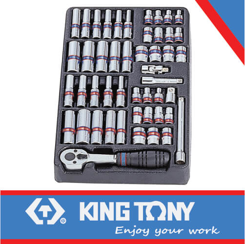 KING TONY - KING TONY SOCKET SET 1/4" COMBINATION 48PC (9 2548CR) – Tools4