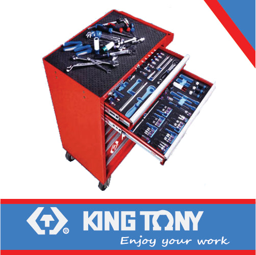 KING TONY - KING TONY TOOL TROLLEY SET MECHANICS 286PC (934 010MRV ...