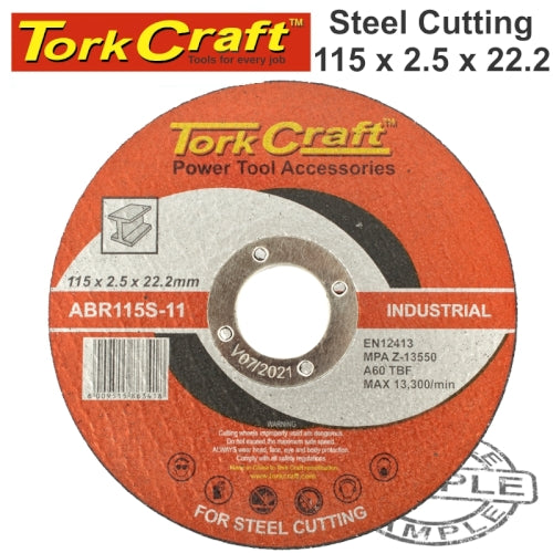 Tork Craft - Cutting disc industrial metal 115 x 2.5 x 22.2 mm – Tools4