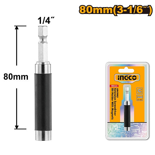 Ingco Magnetic Extension Screwdriver Bit Holder | ABH30801 - Tools4Builders