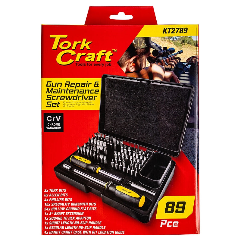 Tork Craft 89Pc Gun Repair & Maintenance Screwdriver Set | KT2789 – Tools4