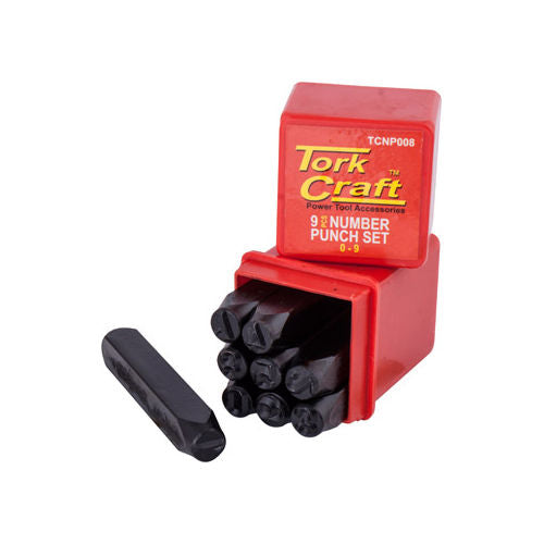Tork Craft - Number punch set 8mm black finish – Tools4