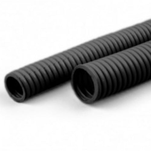 Convoluted Tubing High Impact 25mm Black 50m | V25HT3905BK - Tools4Builders