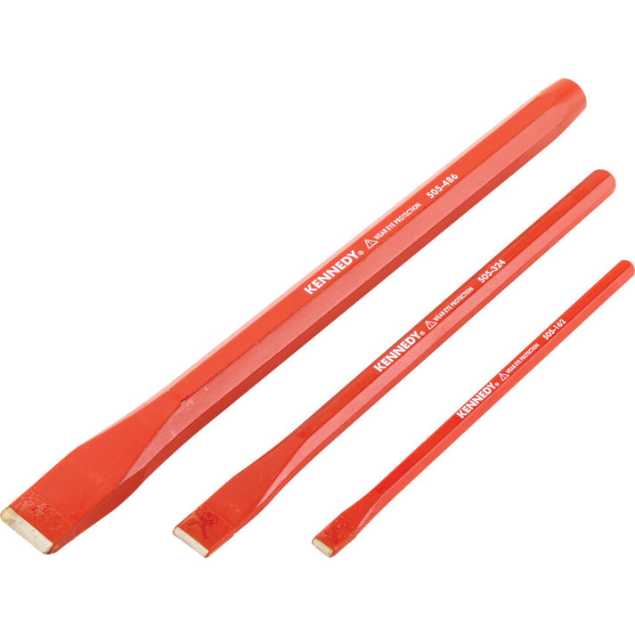 Kennedy 3Pc 6, 12 & 18mm Flat Cold Chisel Set | KEN5057150K ...